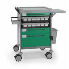 Medication Trolley with 3 drawers and fold down tray | Distinctive Medical