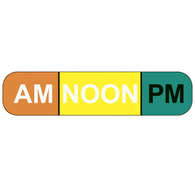 AM NOON PM Label | Distinctive Medical